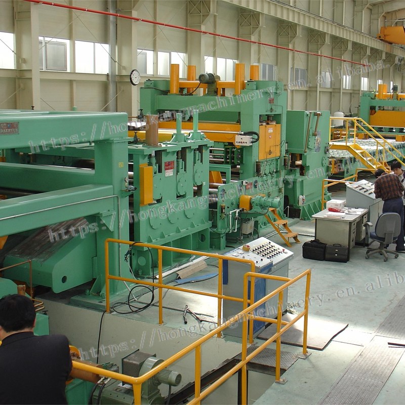 Steel Coil Uncoiling Leveling Shearing Stacking Line with 380V Pump ...